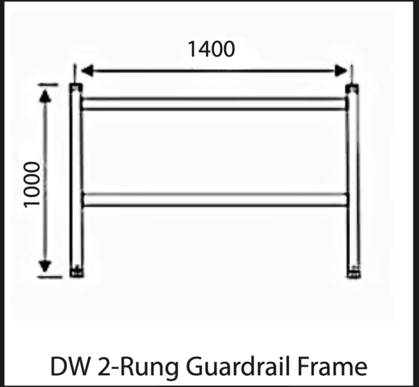 2-Rung Guardrail Frame GF-140100 - STG Industrials Pte Ltd