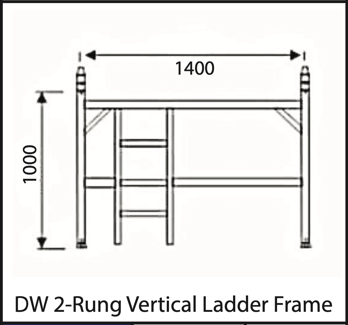 2-Rung Ladder Frame LF-140100 - STG Industrials Pte Ltd