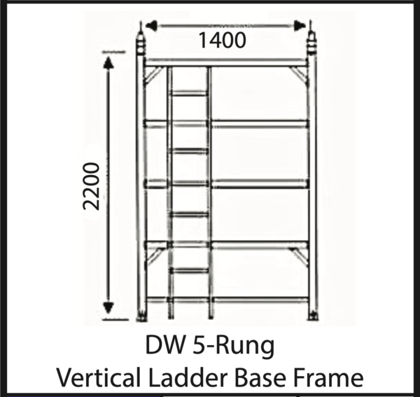 5-Rung Ladder Frame LF-140220 - STG Industrials Pte Ltd