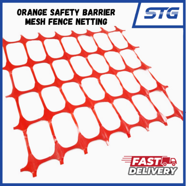 Safety Barrier Mesh Fence Netting – 1m x 30m [Orange or Black] - STG ...
