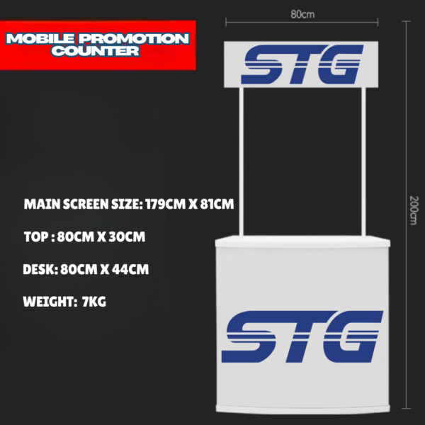 Portable Promotion Counter with Swivel Wheels – Easy Setup & Mobility ...